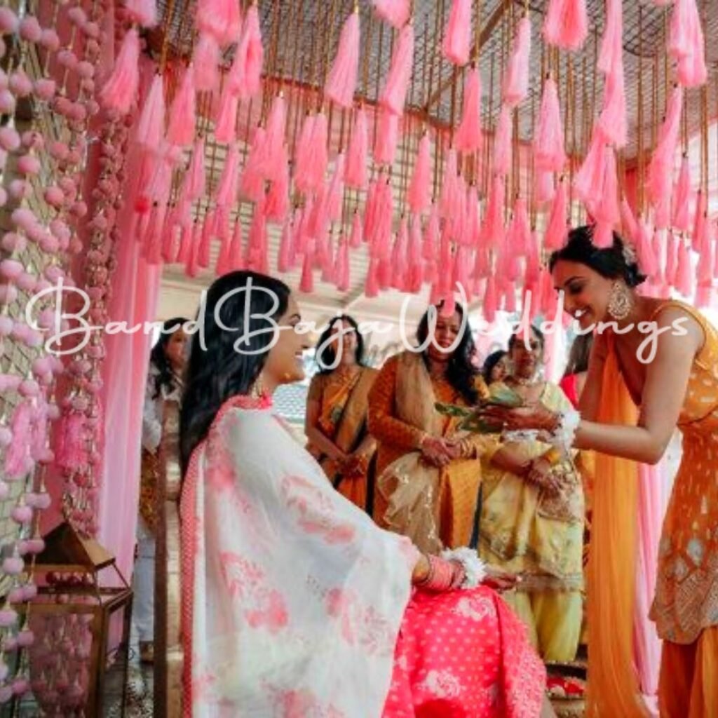 Dreamy Pink Bridal Function Decoration - Band Baja Weddings