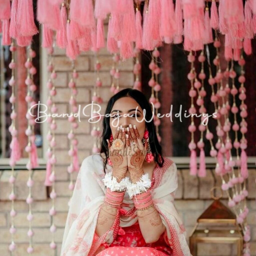 Dreamy Pink Bridal Function Decoration - Band Baja Weddings