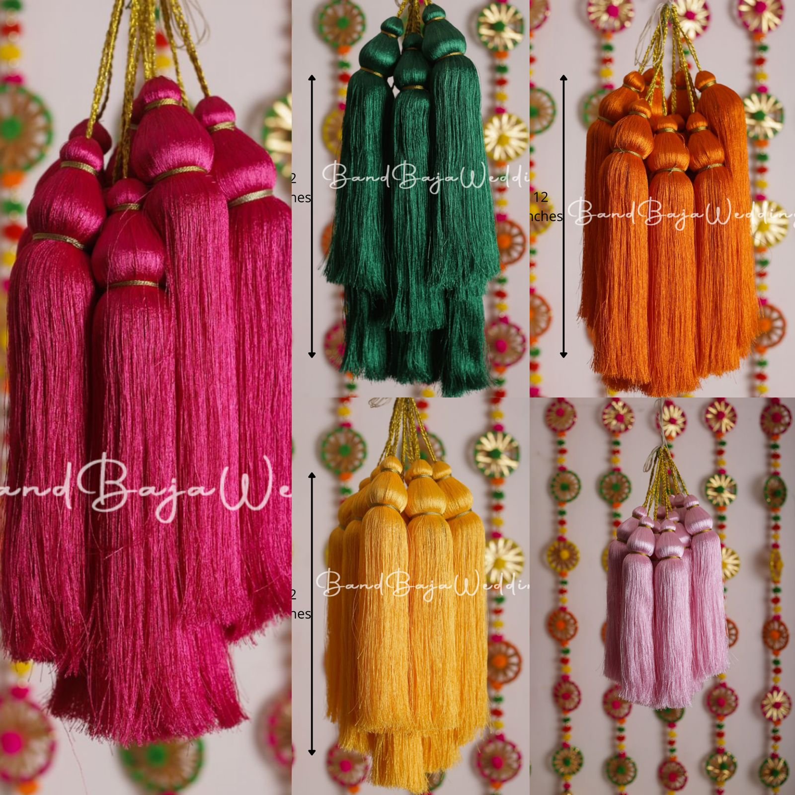 Silk thread tassel hangings - Band Baja Weddings