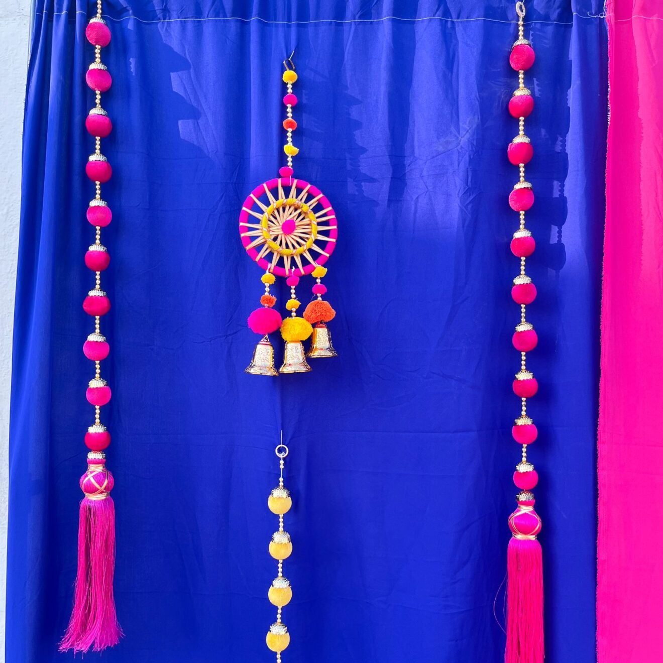 Mehndi Function Backdrop full set -Backdrop curtains +Props - Band Baja ...